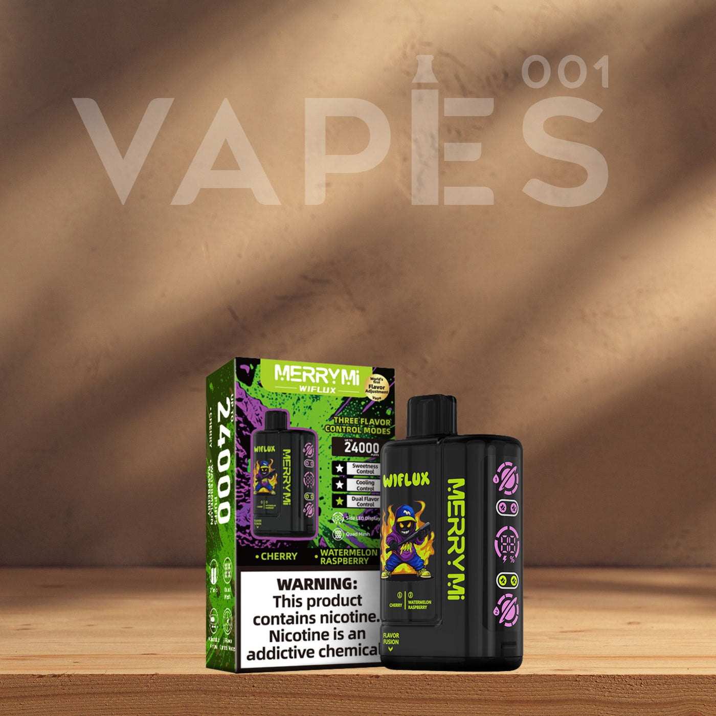 Startpagina 5% Nicotine Merry-Mi – WiFlux 24K – Wegwerp Vape / Disposable